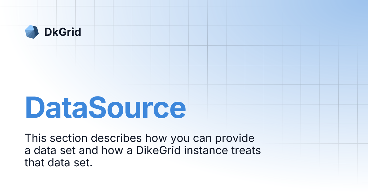 DataSource | DkGrid