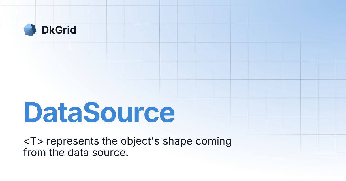 DataSource | DkGrid